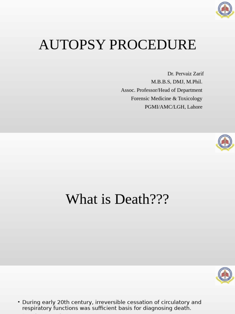 Autopsy Protocol | PDF | Autopsy | Medicine