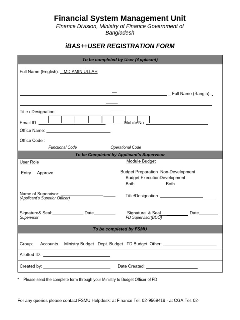 iBAS++ User Registration Form v2 1 | PDF | Password | Computing