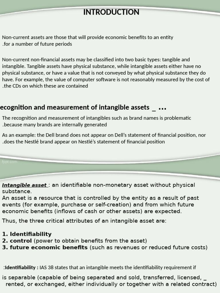 Intangibles Assets Pdf International Financial Reporting Standards Intangible Asset