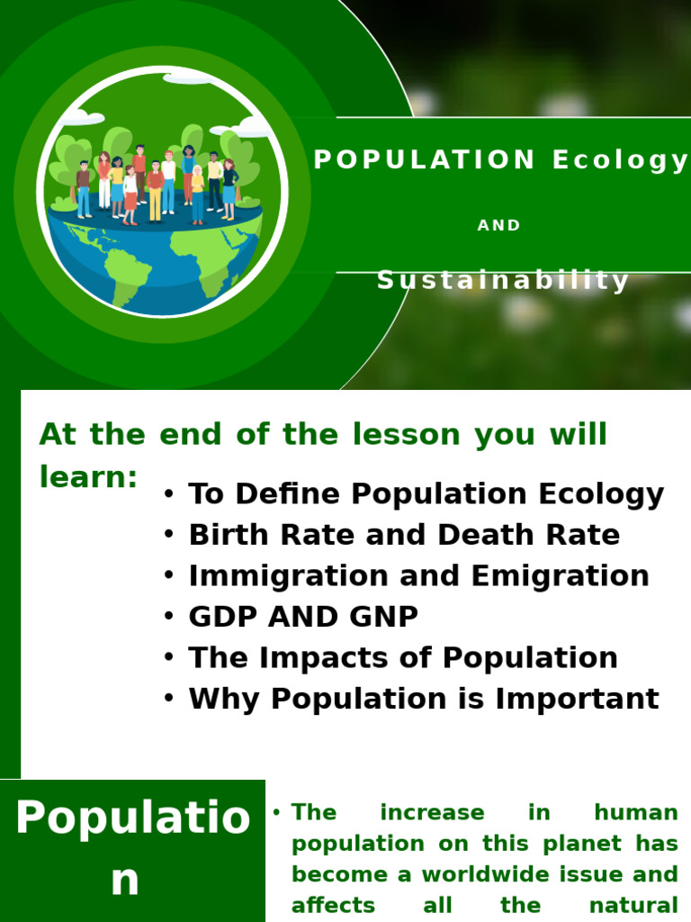 Population Ecology & Sustainability | PDF | Ecology | Ecosystem