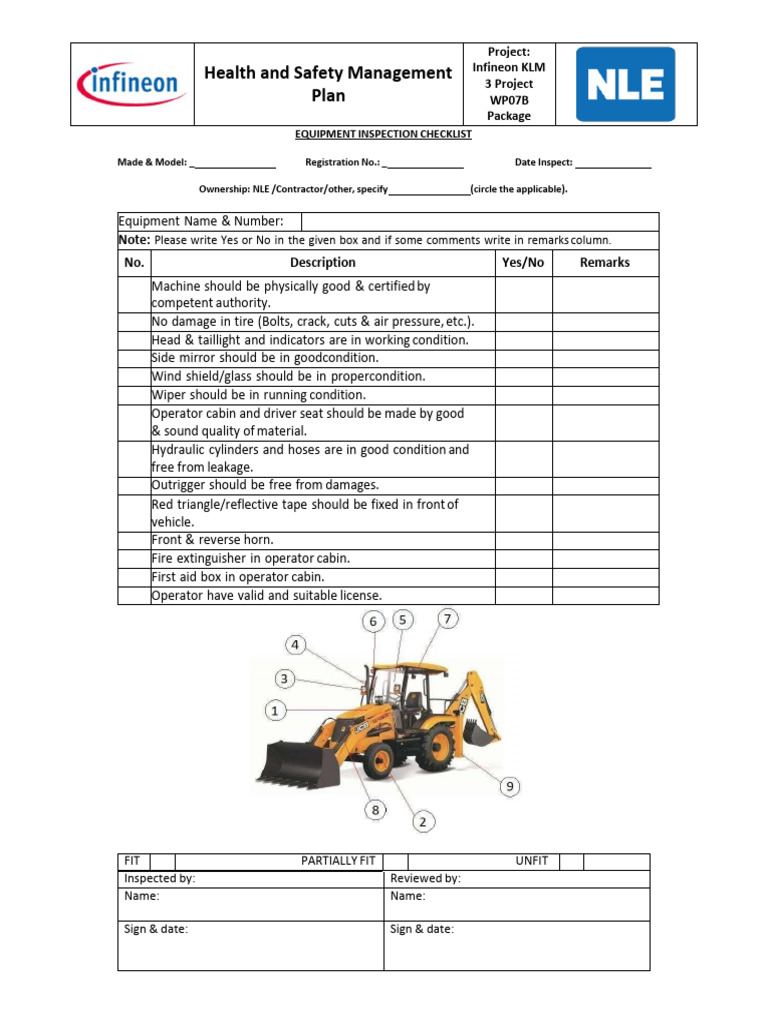 Equipment Inspection Checklist Template | PDF