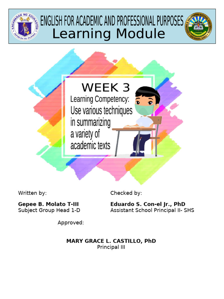 EAPP Quarter 1 Module 1 Week 3 | PDF