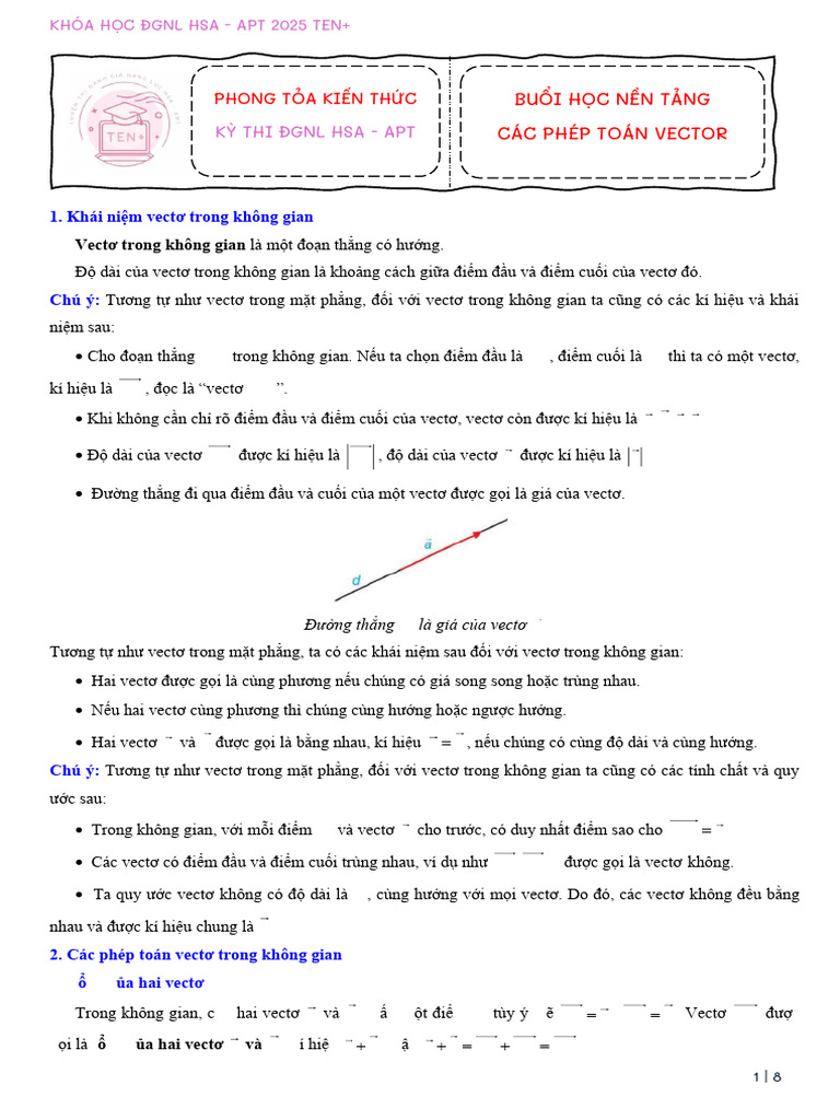 Buoi 01 Phep Toan Vector | PDF