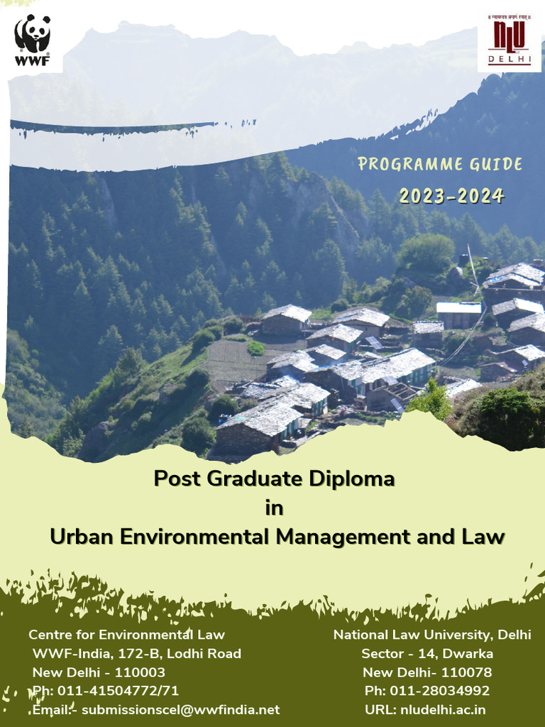 PG Diploma in Urban Environmental Management | PDF | Conservation ...