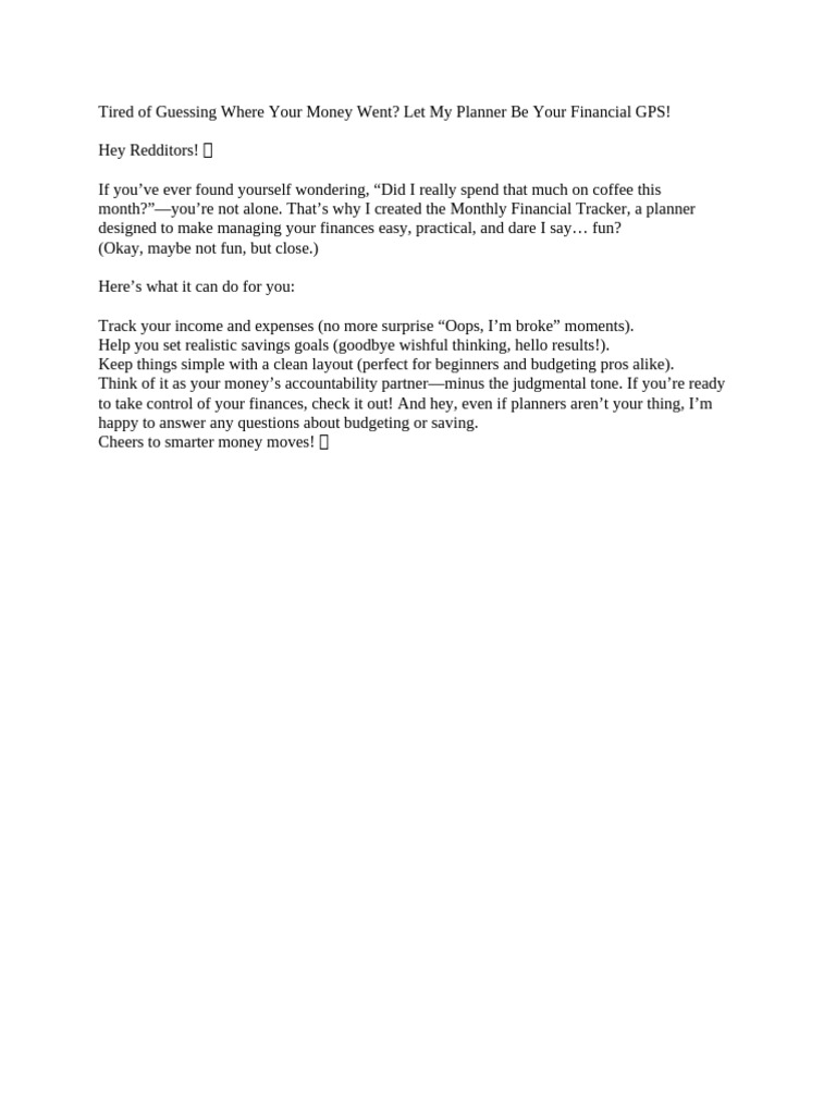 Tired of Guessing Where Your Money Went | PDF