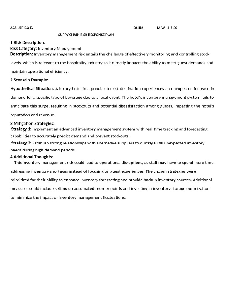 Risk Description | PDF