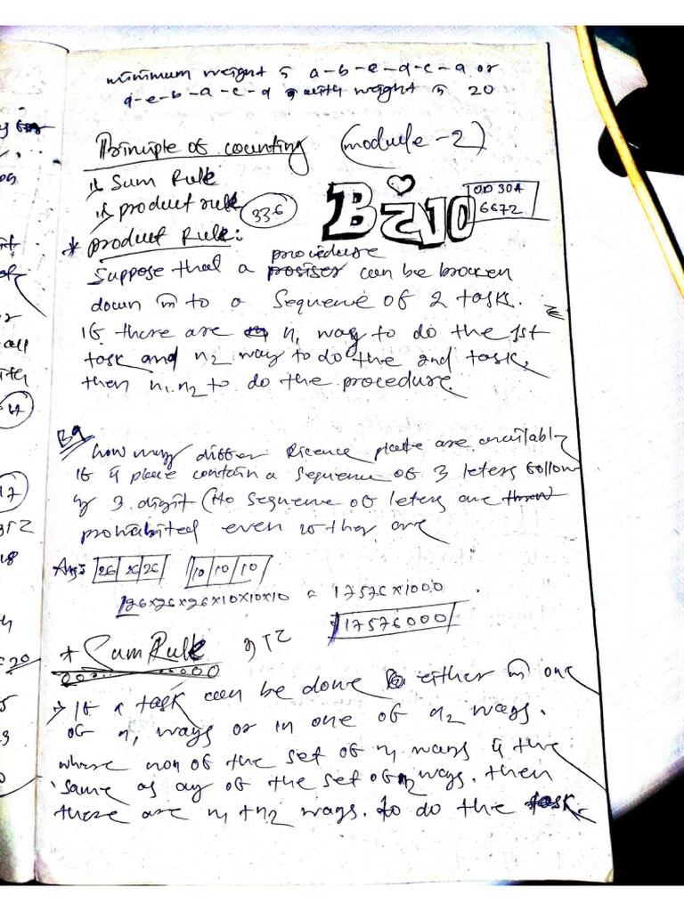 Principle Counting Math 2nd Module 3rd Semester | PDF