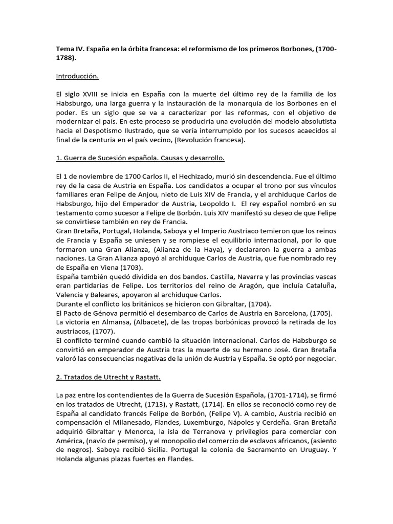 Tema IV | PDF | Casa de los Habsburgo | España