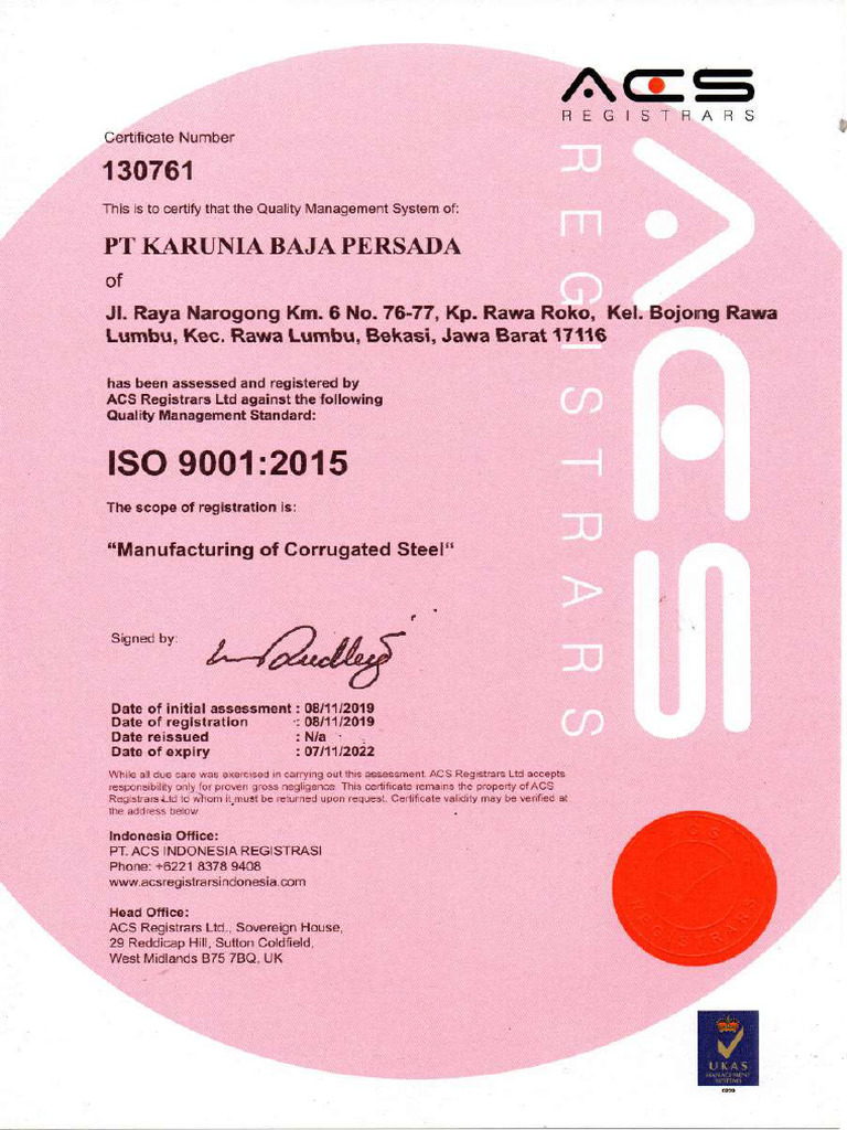 ISO 2015 - ACS | PDF