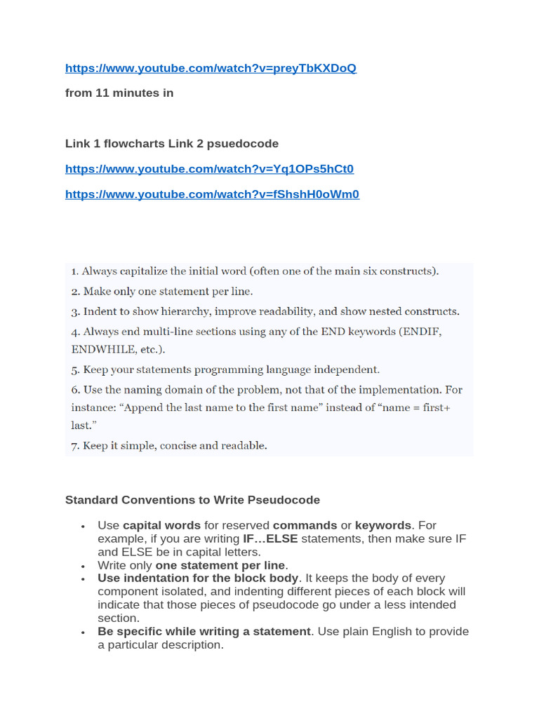 Pseudocode Writing Guidelines | PDF | Software Development | Computer Science