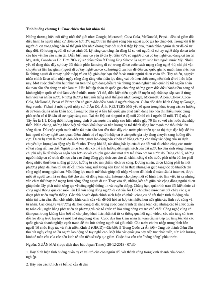 Tình Huống Lms Qtnl | PDF