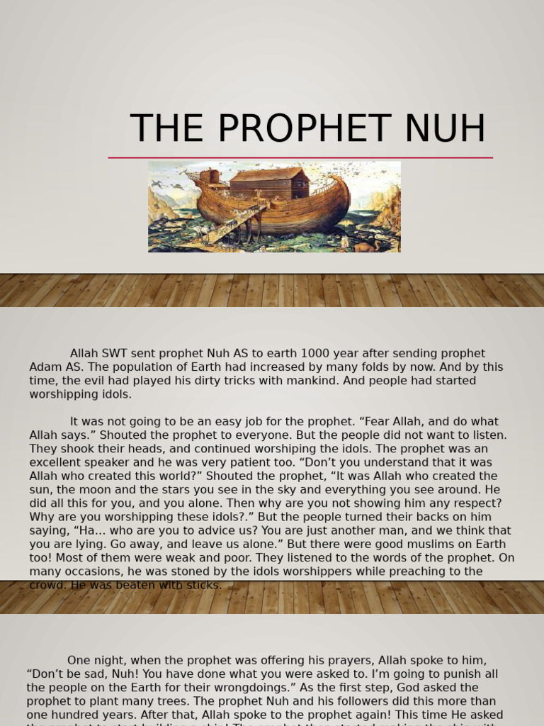 The Story of Prophet Nuh AS | PDF | Religious Belief And Doctrine
