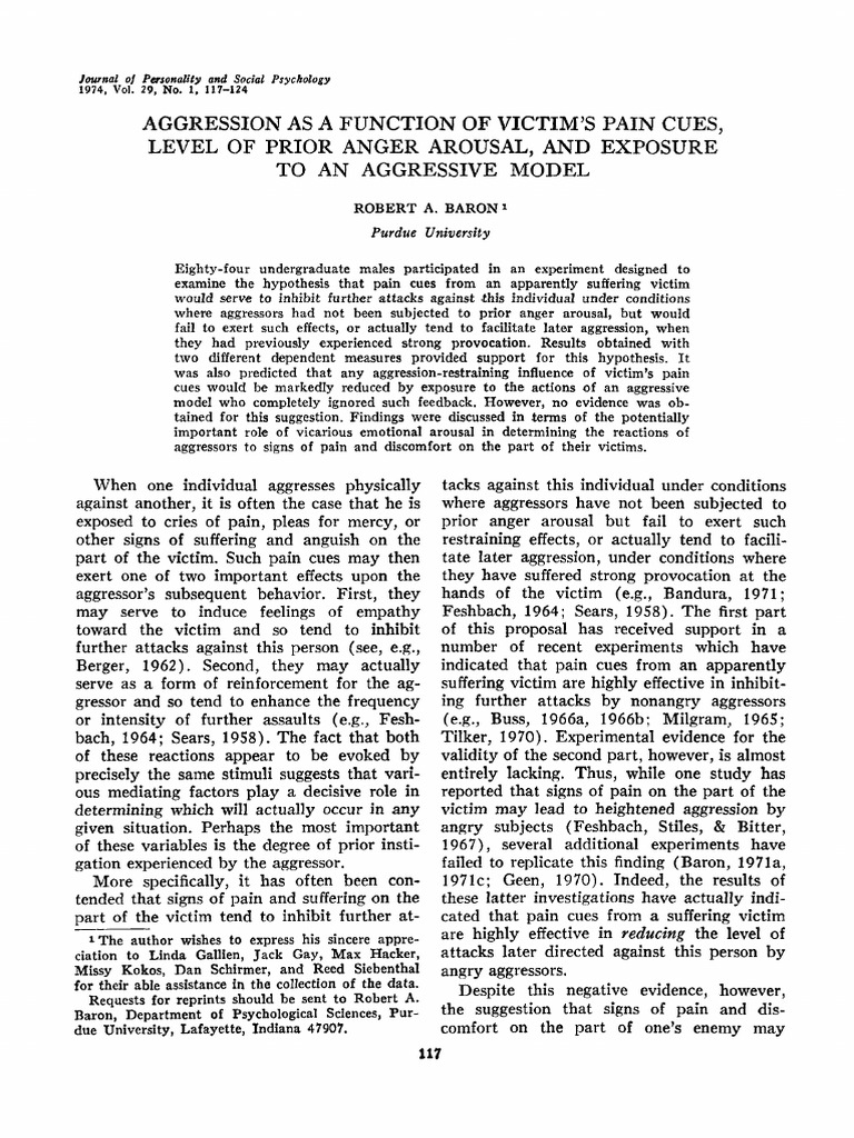 Aggression As A Function | PDF | Aggression | Anger