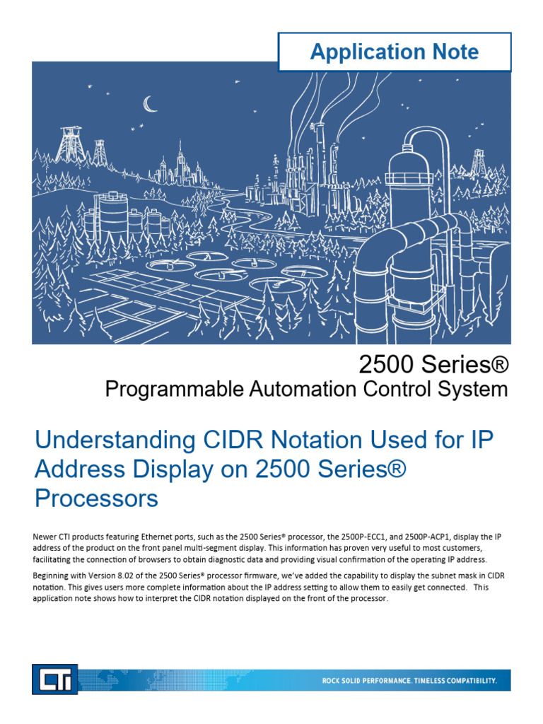Understanding CIDR Notation for IP Address Display on 2500 Series Processors (1) | PDF | Ip ...