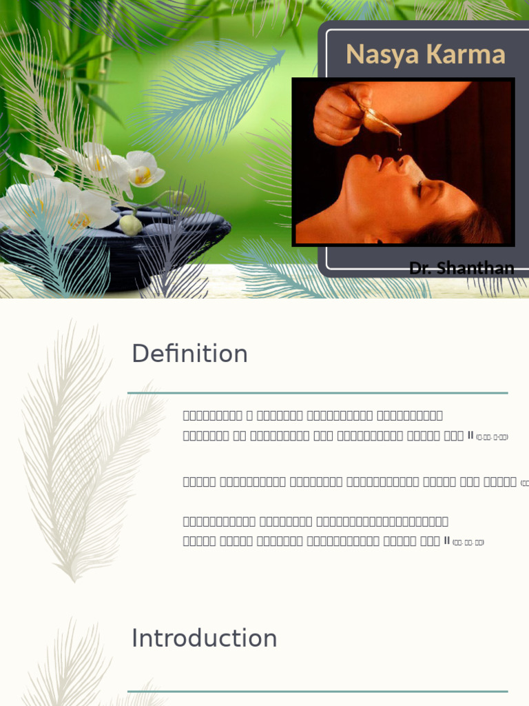 Nasya Karma | PDF | Vein | Human Nose