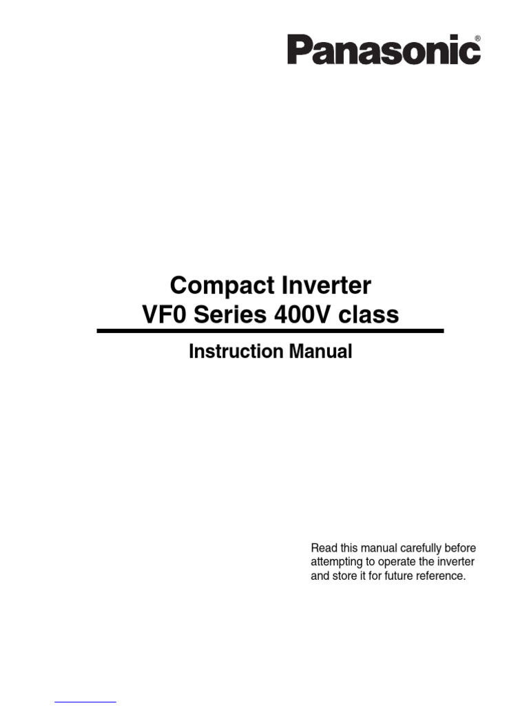 VF0 Series Inverter Instruction Manual | PDF | Power Supply | Power ...