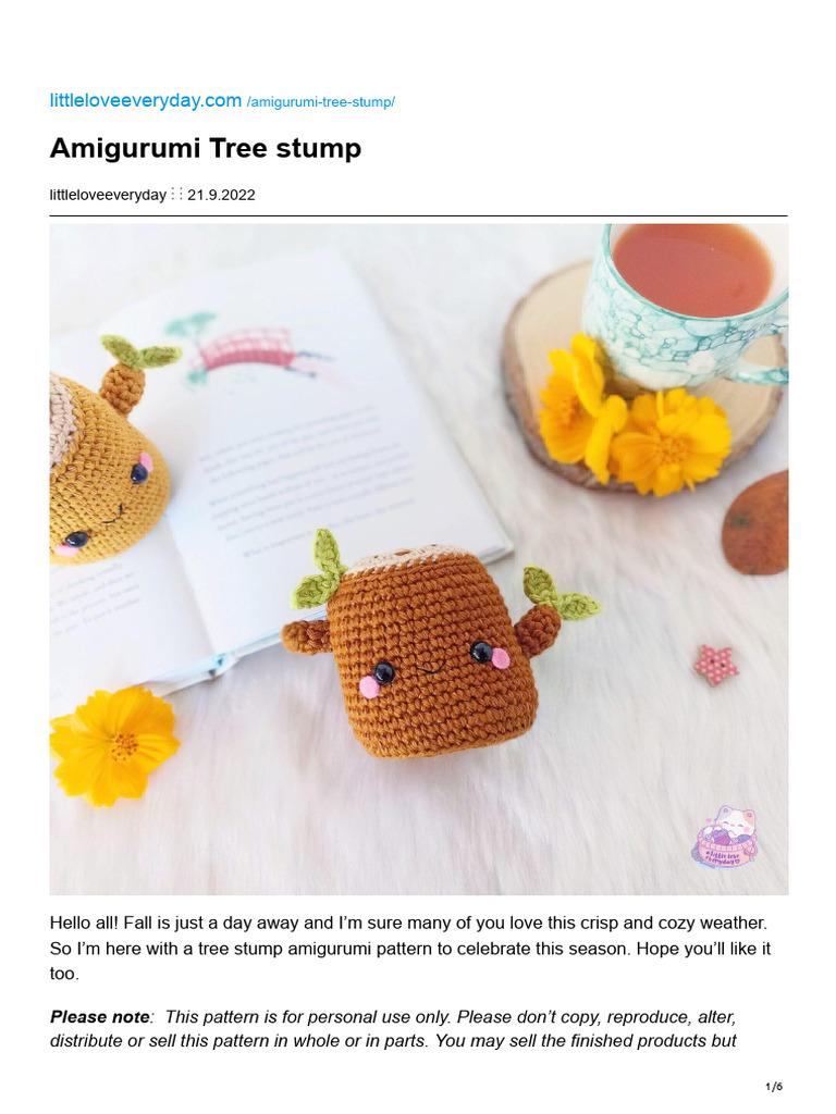 Tree Stump Crochet - Little Love Every Day | PDF | Crochet | Crafts