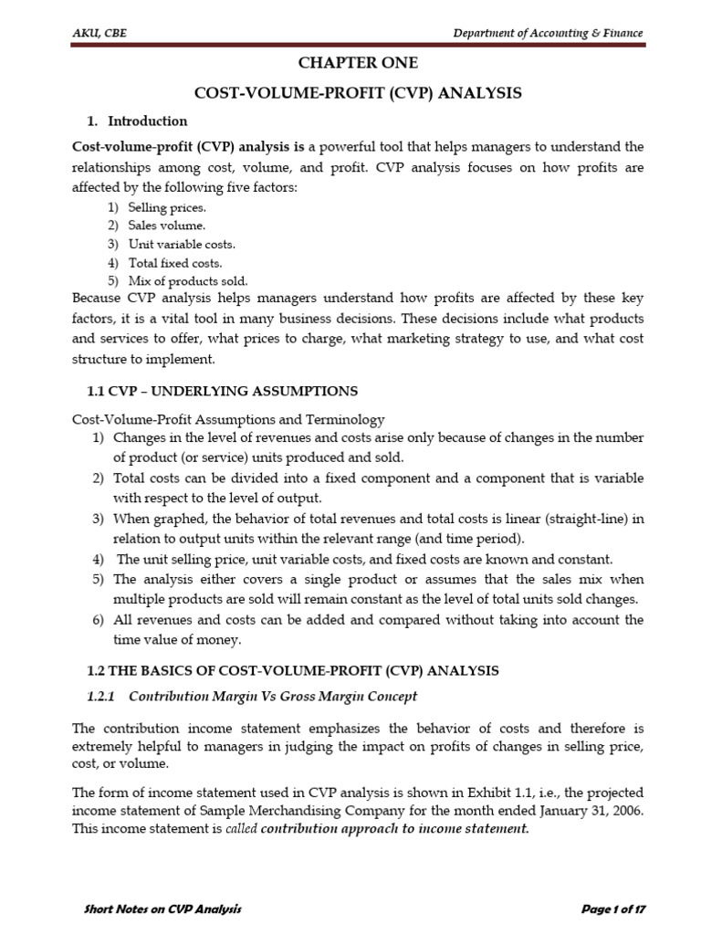 Ch 1 Word Cost II (2) | PDF | Income Statement | Gross Margin