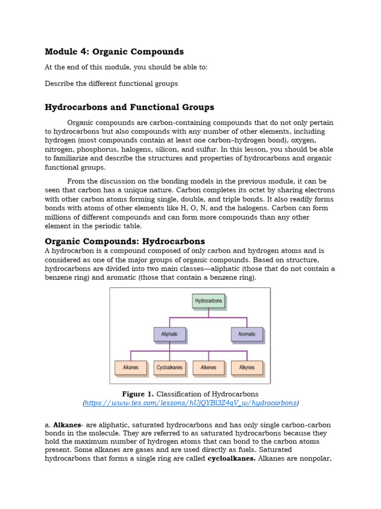 Gen Chem 1 Q2 Module 4 Pdf Functional Group Alkene 8583