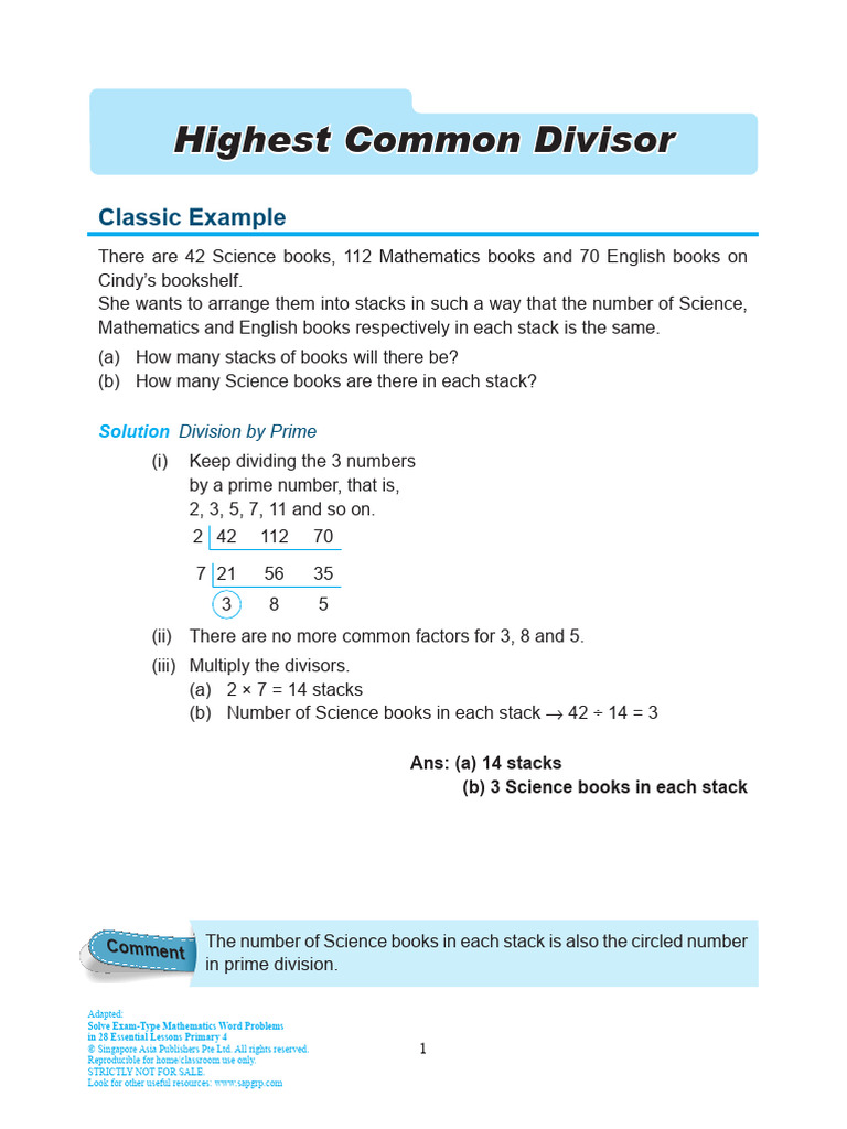 Highest-Common-Divisor | PDF | Discrete Mathematics | Number Theory