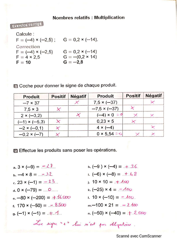 4e Maths Miteul 006 Correction Exercices | PDF