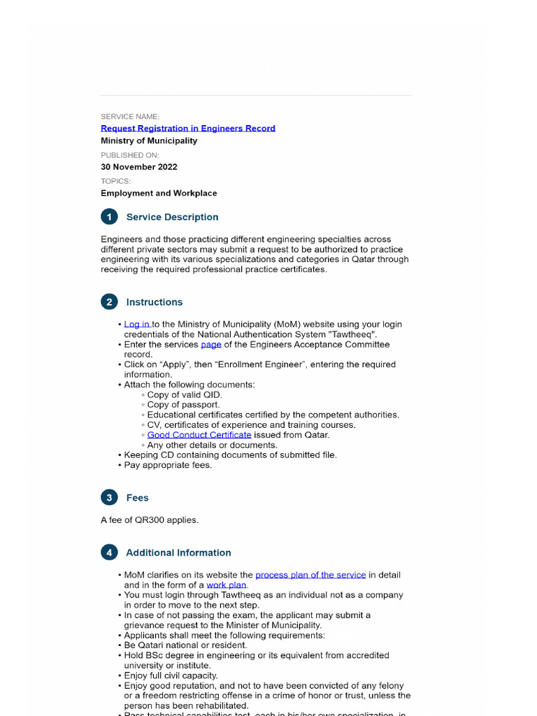Request Registration in Engineers Record | PDF