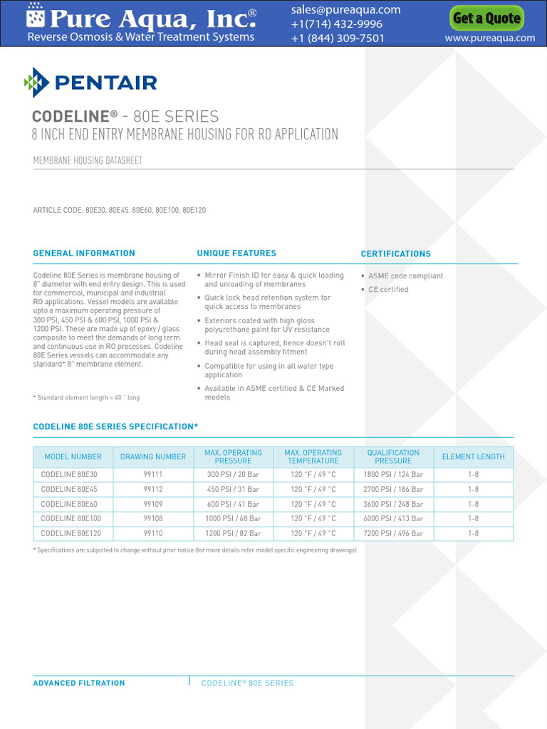 codeline-80e-membrane-housings | PDF | Membrane | Building Engineering