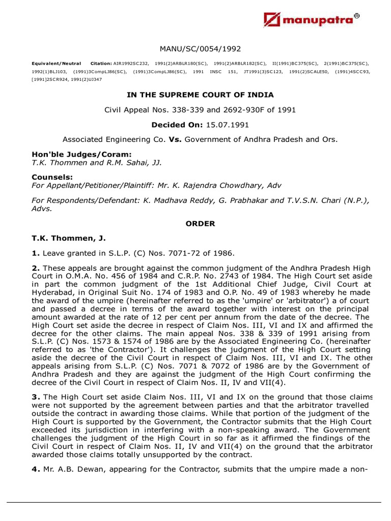 Supreme Court Ruling on Arbitration Claims | PDF | Arbitration | Arbitral Tribunal