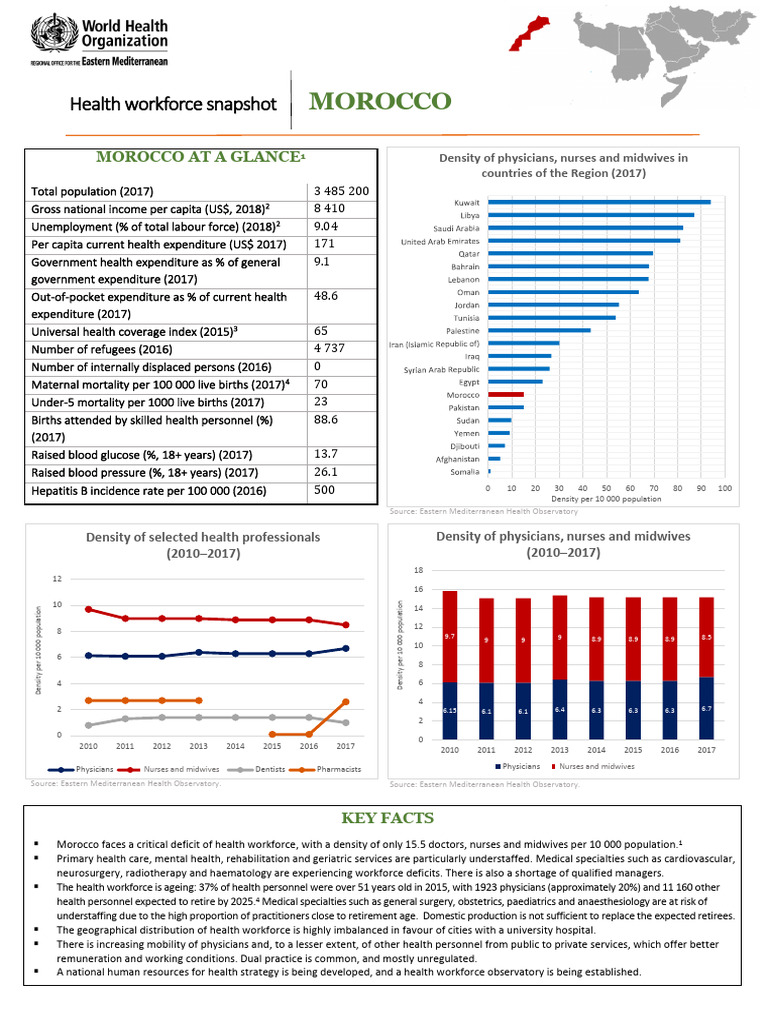 Health Workforce Snapshot MOROCCO | PDF | Health Human Resources | Nursing