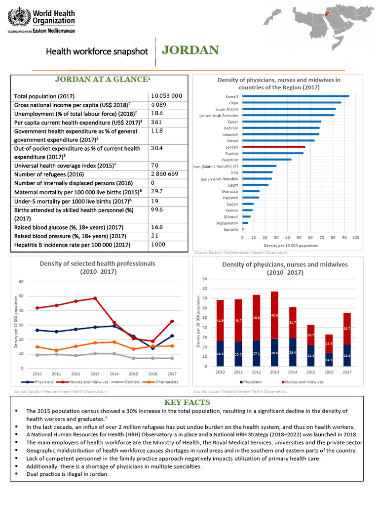 Health Workforce Snapshot JORDAN | PDF | Health Human Resources ...