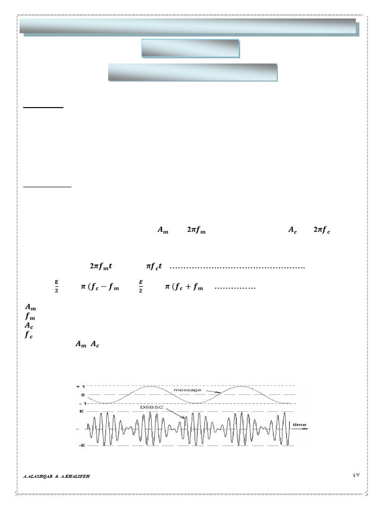 Exp5 DSB-SC | PDF | Modulation | Signal Processing