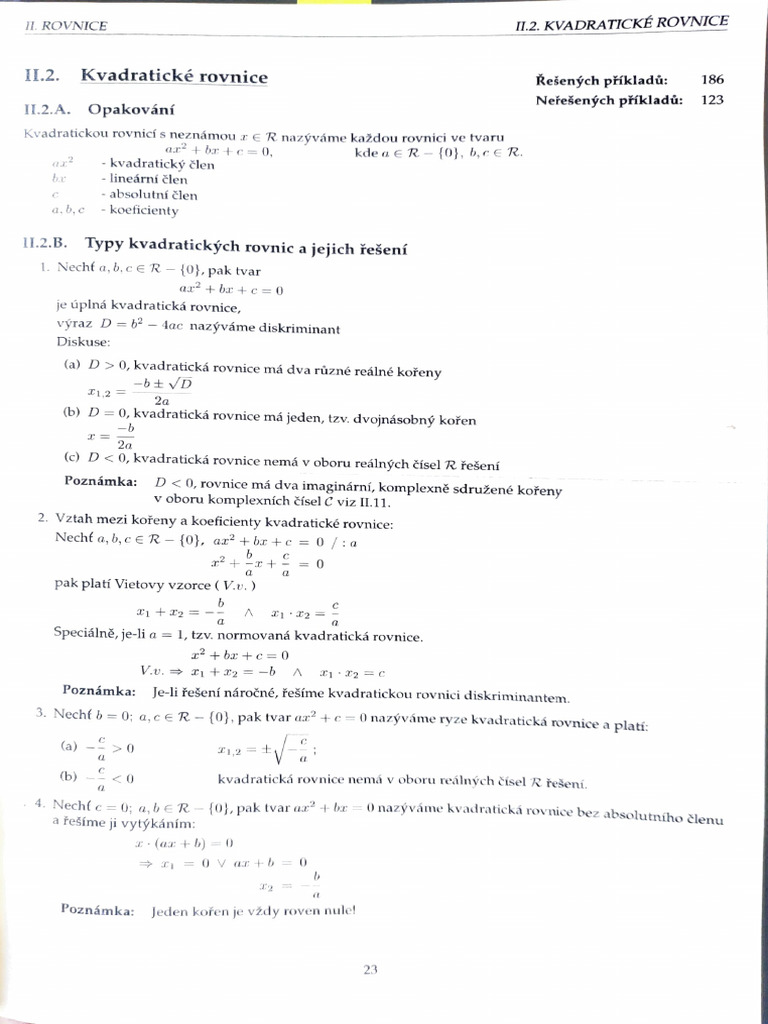 Kvadratické Rovnice | PDF