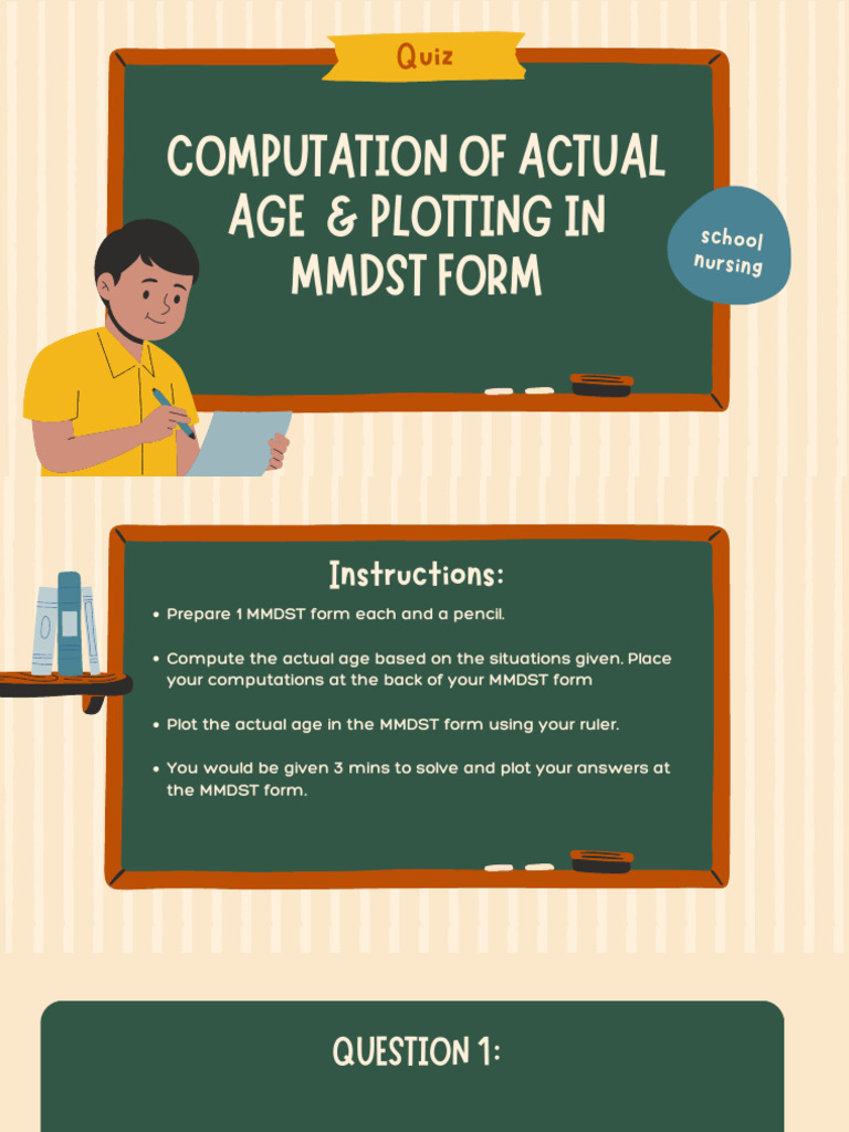 Computation of Actual Age & Plotting in MMDST Form PDF | PDF