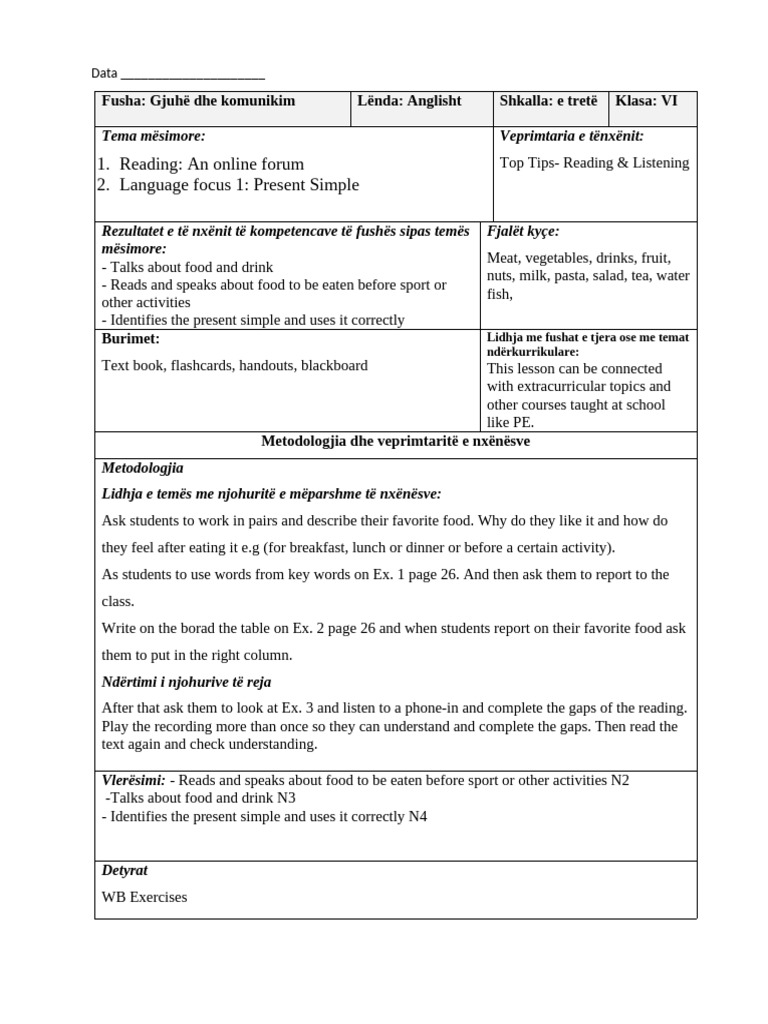 Lesson Plan no 4 (1) | PDF