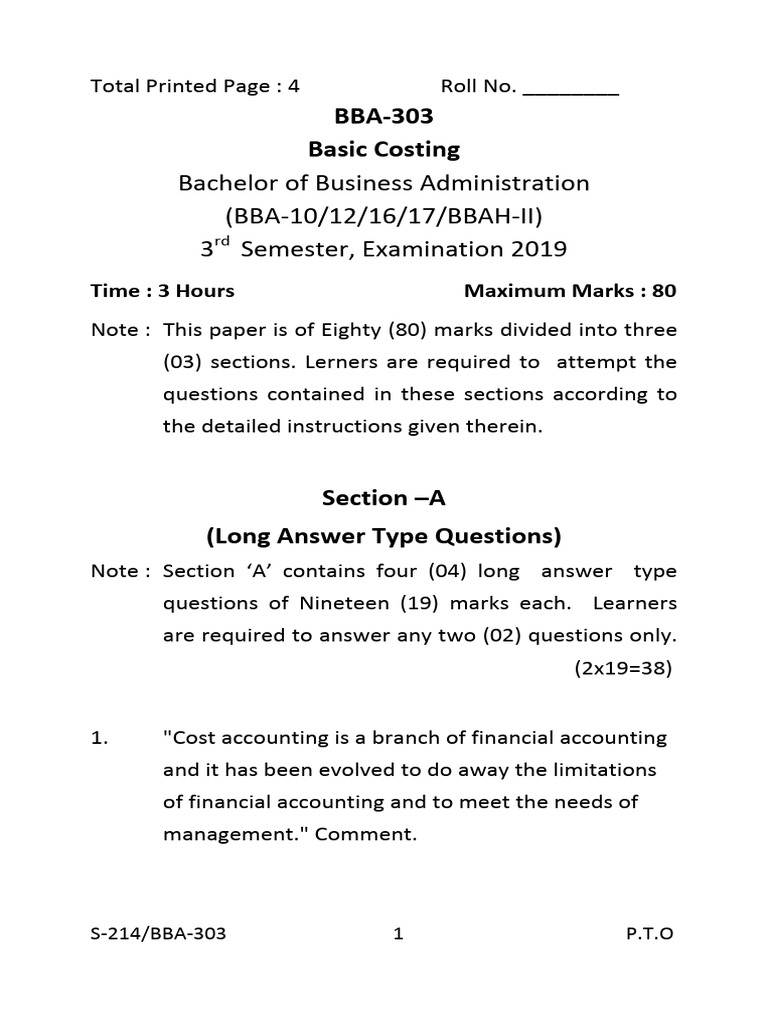 Bba 303 | PDF | Cost | Economies