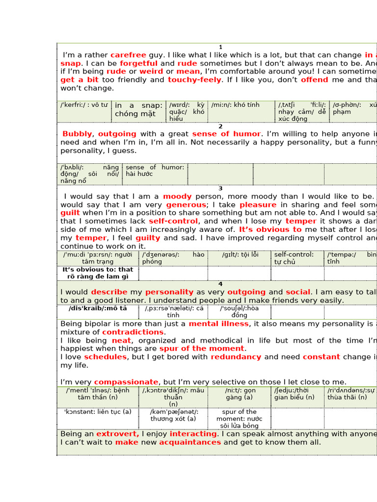 tính cách | PDF | Psychology | Psychological Concepts