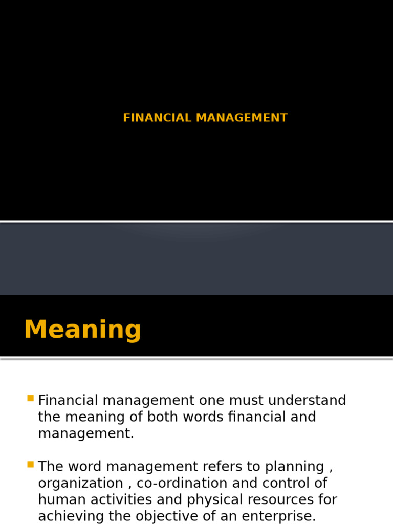 FINANCIAL MANAGEMENT | PDF