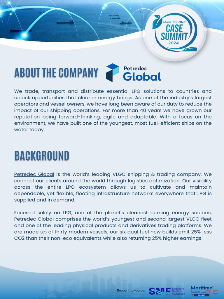 MCS2024 Finalised - Petredec Challenge Statement | PDF | Liquefied Petroleum Gas | Fuels