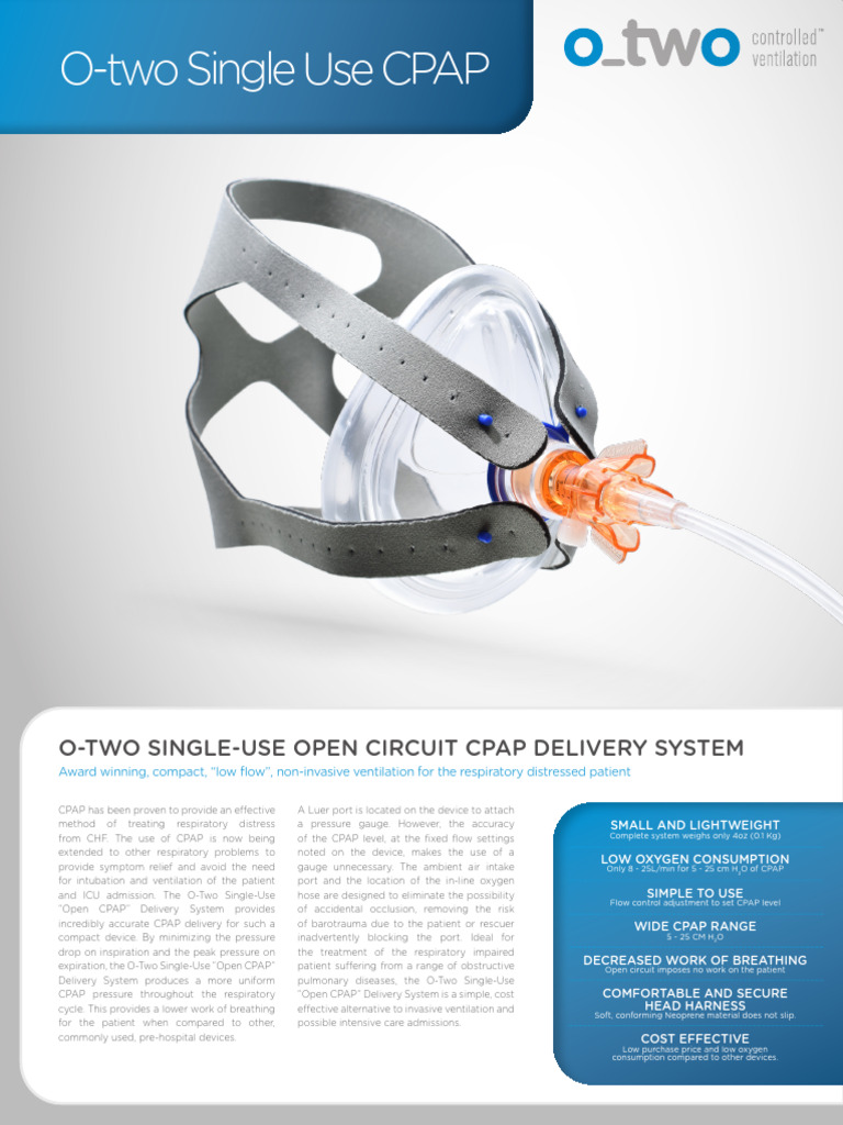 O-Two Single-Use CPAP System Overview | PDF | Respiratory System ...