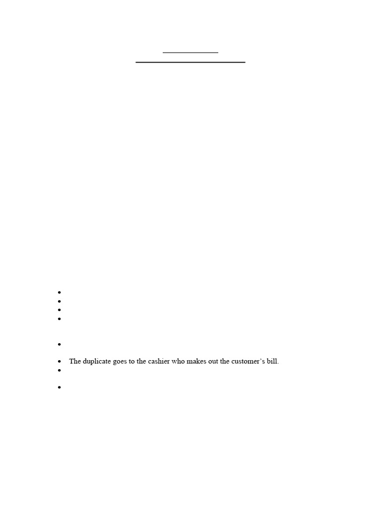CHAPTER-3 (SALE CONTROL SYSTEM) | PDF | Waiting Staff | Menu