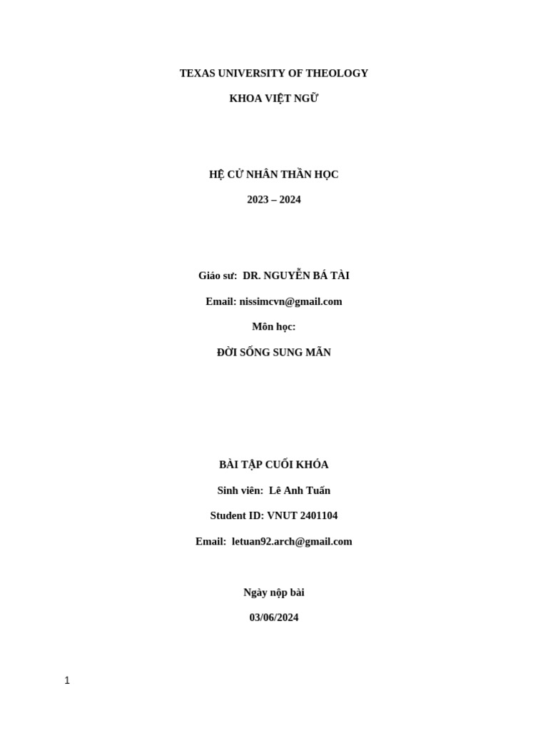 DSSM LeAnhTuan BTCK | PDF