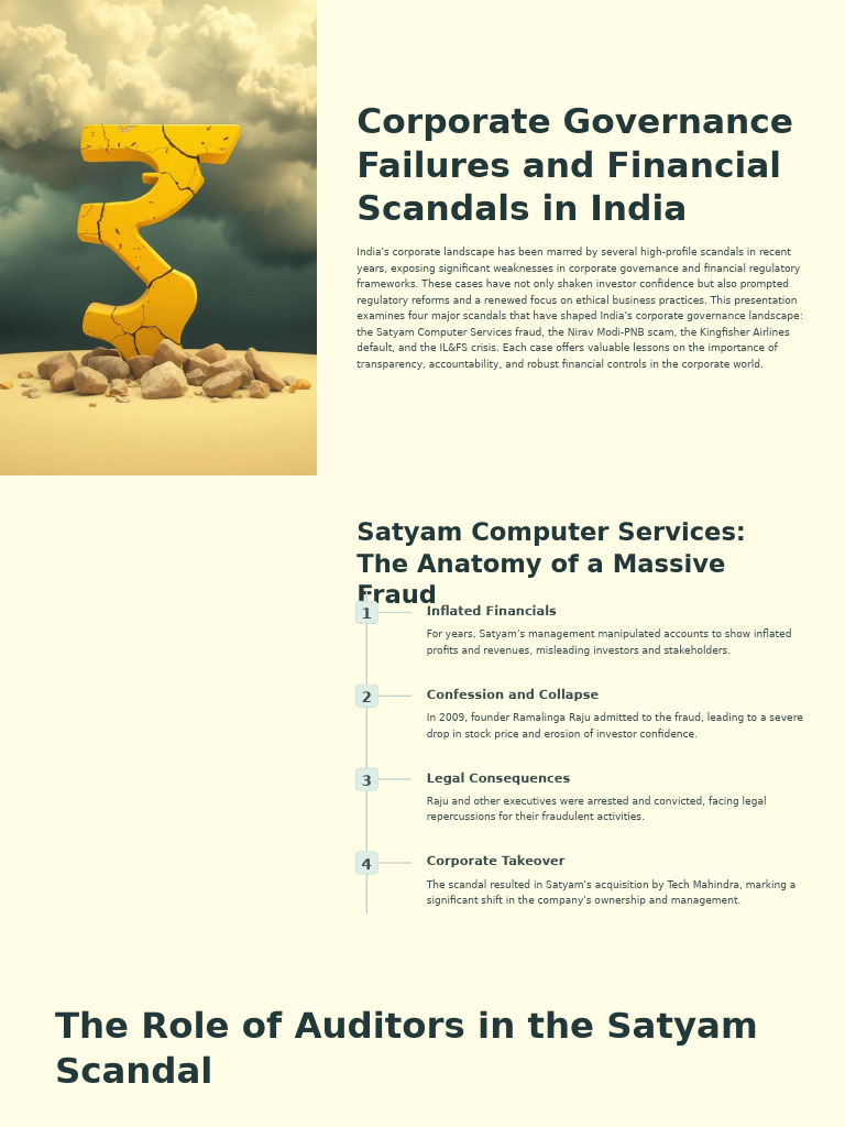Corporate Governance Failure Case Studies - Indian | PDF | Business