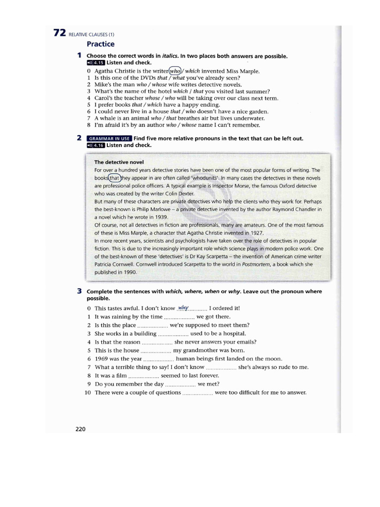 Relative Clauses Exerc | PDF