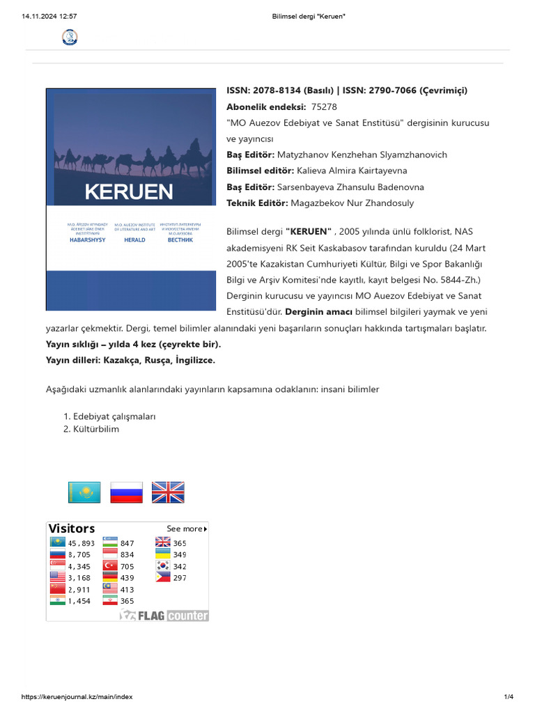 Bilimsel Dergi - Keruen | PDF