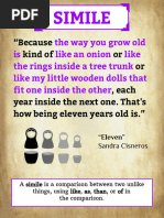 Figurative Language in Hatchet Cheat Sheet | PDF | Irony