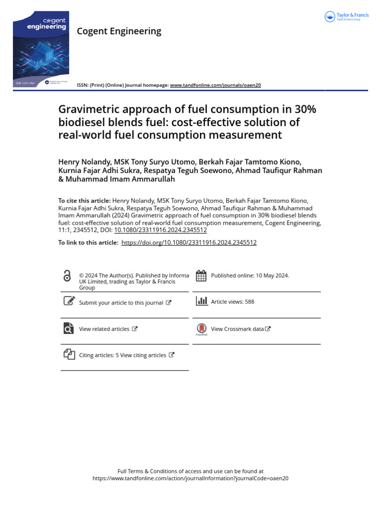 Cost-Effective Fuel Measurement for B30 Biodiesel | PDF | Flow ...