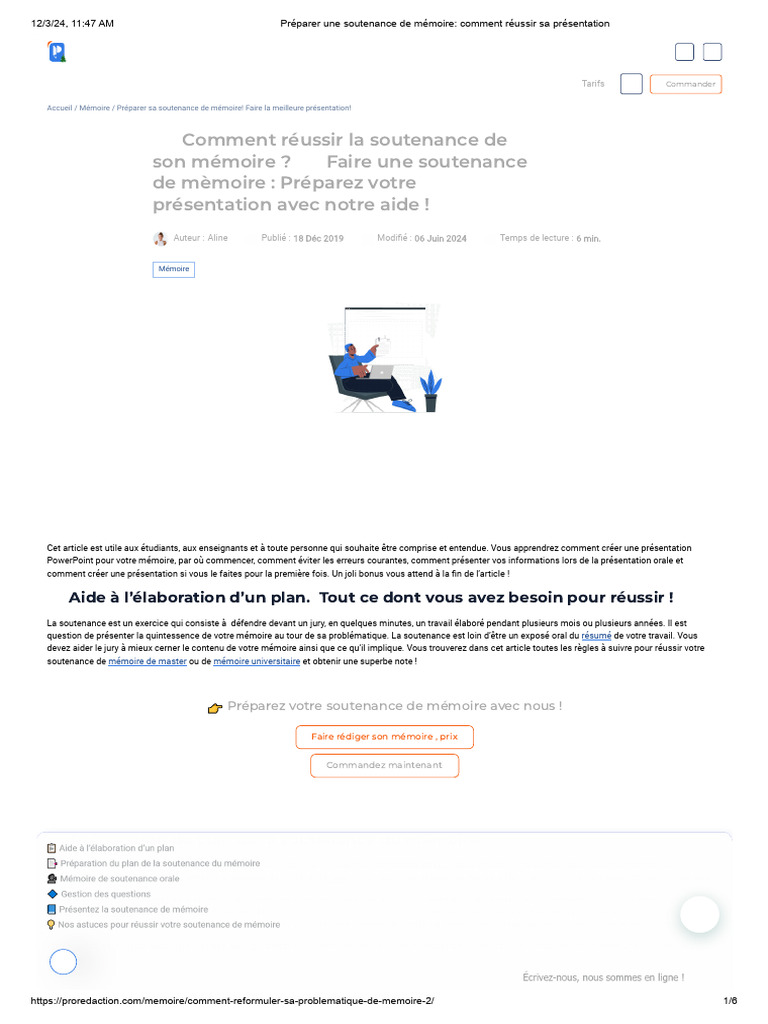 Préparer une soutenance de mémoire - сomment réussir sa présentation ...