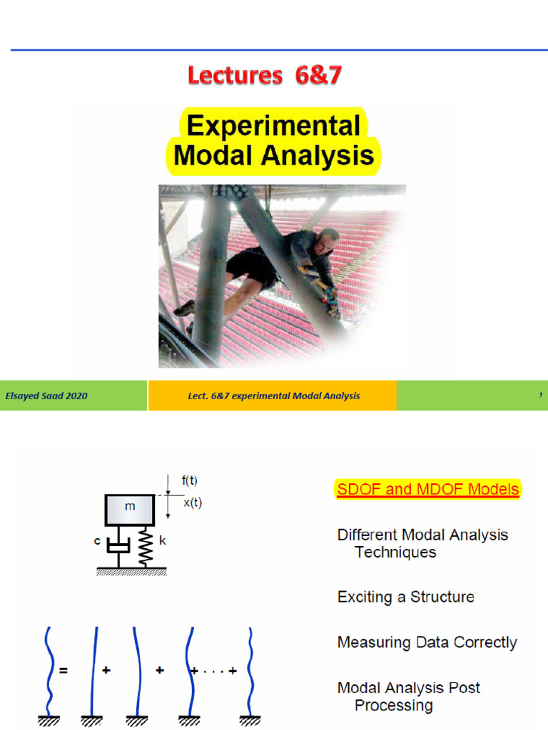 Lect. 6&7 Exp. Modal Analysis New | PDF | Engineering | Mechanical Engineering