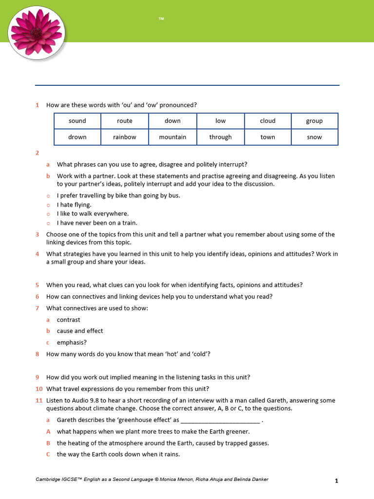 IGCSE_ESL_Review_U9 | PDF | Greenhouse Effect | Greenhouse Gas IGCSE_ESL_Review_U9 | PDF | Greenhouse Effect | Greenhouse Gas