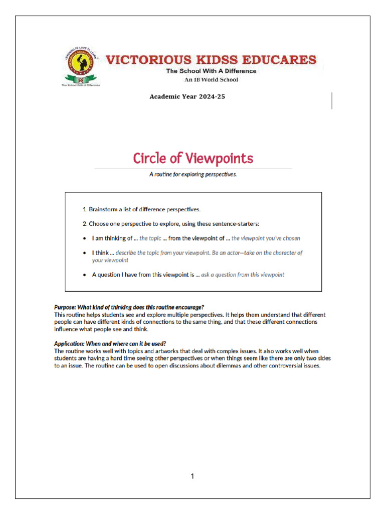 Circle of Perspectives | PDF
